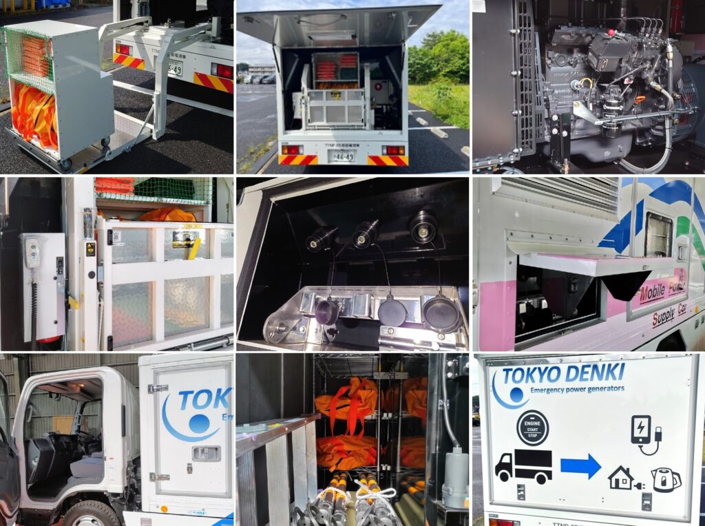 TTNP-65 小型トラックタイプ 非常用発電機・防災用発電機、自家発電装置の株式会社東京電機